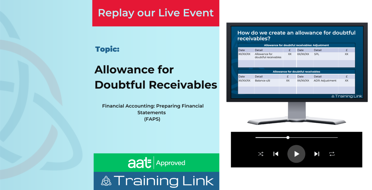 Training Link x AAT - Live Masterclass - Allowance for Doubtful ...
